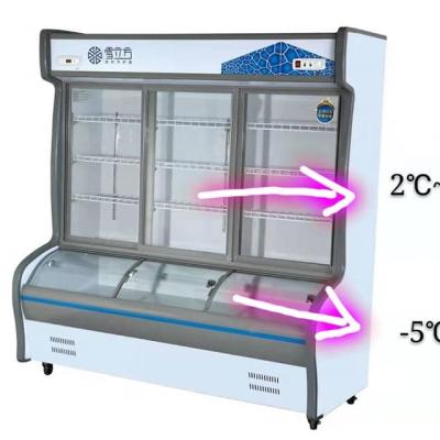 China Food and beverage order counter Dishes restaurant barbecue refrigerator crisper refrigerated frozen vegetables for sale