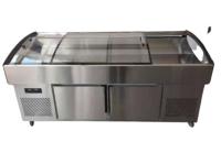 China Stainless steel stepped display cabinet refrigeration refrigeration facilities for sale