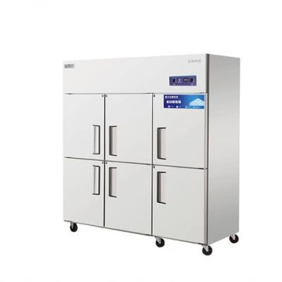 China Stainless steel six door meat ice cream fresh-keeping freezer for sale