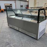 China Trapezoidal duck neck shows commercial fresh-keeping refrigerated straight freezer for sale