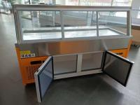 China Trapezoidal duck neck shows commercial fresh-keeping refrigerated straight freezer for sale