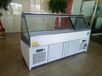 China Trapezoidal duck neck shows commercial fresh-keeping refrigerated straight freezer for sale