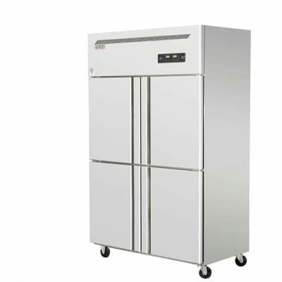 China Four Doors Stainless Steel Double Temperature Large Capacity Refrigerator Freezer Commercial for sale