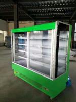 China Supermarket fruit shop vegetable shop preservation display commercial with door curtain cabinet for sale