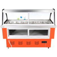 China Hot ice cream dipping sauce cabinet display fridge cake display cabinet ice porridge cabinet large capacity multi bucket for sale