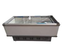 China 2 Meters Double Door Refrigerator Commercial Large Capacity Horizontal Supermarket Refrigerator for sale