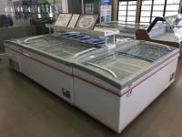 China Splice type commercial large capacity frozen fresh meat, food storage frozen freezer island cabinet for sale