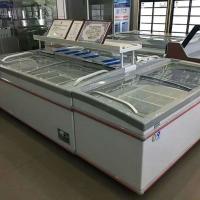 China Splice type commercial large capacity frozen fresh meat, food storage frozen freezer island cabinet for sale