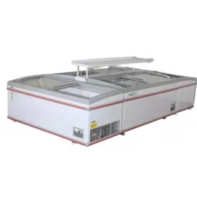China Splice type commercial large capacity frozen fresh meat, food storage frozen freezer island cabinet for sale