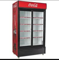 China Family supermarket Commercial Two door glass door freezer Drinks fridge affordable for sale