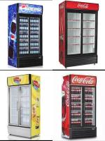 China Family supermarket Commercial Two door glass door freezer Drinks fridge affordable for sale