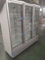China Vertical air-cooled refrigerated three door glass large capacity beverage cabinet for sale