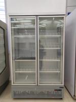 China Double door glass door stainless steel air-cooled large capacity beverage cabinet for sale
