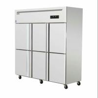 China Stainless steel six door double temperature freezer  large capacity for sale