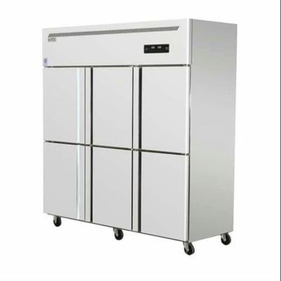 China Stainless steel six door double temperature freezer  large capacity for sale