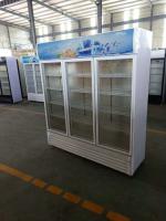 China Stainless Steel Beverage Glass Door Display Freezer Refrigerated Cold Beer Drink for sale