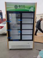 China 2/3 Sliding Door Beverage Commercial Display Cabinets Green Series Air Cooled for sale