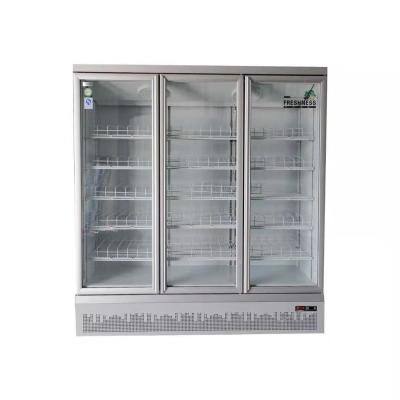 China Beverage Glass Door Display Freezer Air Cooled For Supermarket Restaurant Store for sale
