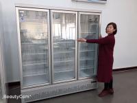 China Beverage Glass Door Display Freezer Air Cooled For Supermarket Restaurant Store for sale