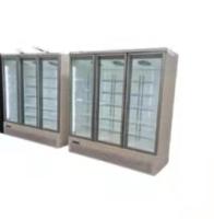 China 2 / 3 Door Air Cooled Refrigerated Display Cabinet White Commercial Large Capacity for sale
