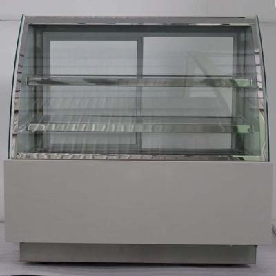 China Large Capacity Cake Display Cabinet Refrigerator Arc Type With Lamp for sale