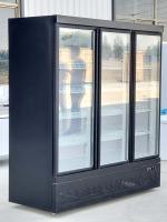 China Air Cooled Black Wine Cabinet Fridge Freezer Glass Heated Glass Door for sale