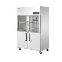 China Stainless Steel Glass Door Freezer Display Cabinet Large Capacity for sale