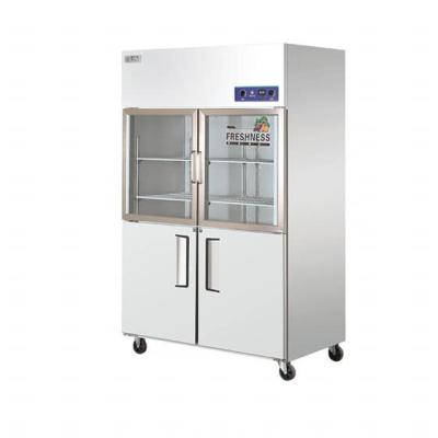 China Stainless Steel Glass Door Freezer Display Cabinet Large Capacity for sale