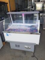 China Ice Porridge Glass Door Display Freezer Cabinet Multi Bucket for sale