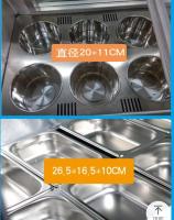China Ice Porridge Glass Door Display Freezer Cabinet Multi Bucket for sale