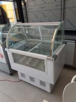 China Ice Cream Dipping Sauce Cabinet Display Fridge Cake Ice Porridge Cabinet Multi Bucket for sale