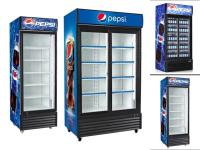 China Commercial Double Glazed Glass Door Freezer Direct Cooling For Family Supermarket for sale