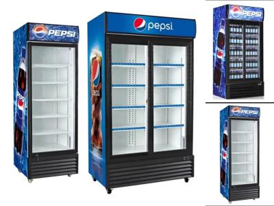 China Commercial Double Glazed Glass Door Freezer Direct Cooling For Family Supermarket for sale