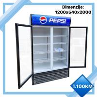 China Commercial Double Glazed Glass Door Freezer Direct Cooling For Family Supermarket for sale
