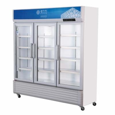 China Cold Beer Drink Glass Door Display Freezers Refrigerated Stainless Steel Cabinet for sale