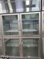 China Commercial Glass Door Stainless Steel Freezer Large Capacity for sale