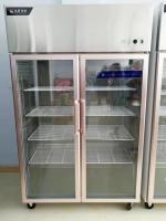 China Commercial Glass Door Stainless Steel Freezer Large Capacity for sale