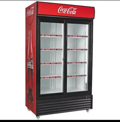 China Commercial Two Glass Door Freezer Fridge Adjustable for sale