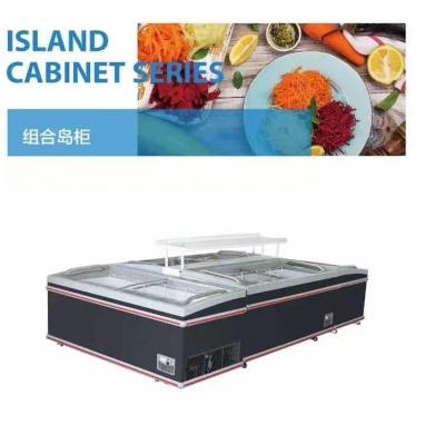 China Seafood Fish Glass Door Display Freezer Commercial for sale