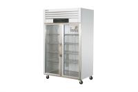 China Fresh Food Meat Ice Cream Double Glass Door Refrigerated Freezer for sale