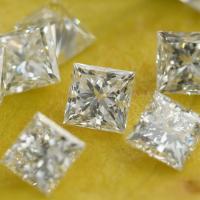 China Princess Cut White Melee Diamonds HPHT 1.8 To 4.1mm 0.01 To 0.47ct for sale