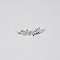 China Loose Lab Created Diamonds Melee HPHT 2.6-3.1 to 1.0-3.7mm White Trapezoidal Shape Trapezoidal Cut for sale