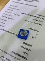 China VS1 G 3.69 Carat Lab Made Emerald Cut Diamond OEM ODM for sale