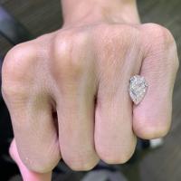 China 2.36CT F VVS2 EX VG Pear Cut CVD Loose Lab Grown Diamonds for sale