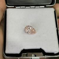 China 3.01CT Fancy Light Pink Cvd Diamond VS1 2EX CVD Lab Grown Diamond Pear Cut IGI Certificated for sale
