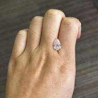 China 3.01CT Fancy Light Pink Cvd Diamond VS1 2EX CVD Lab Grown Diamond Pear Cut IGI Certificated for sale