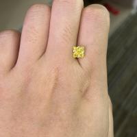 China 1.5ct Loose Lab Created  Intense Yellow Diamonds VS1 Clarity for sale