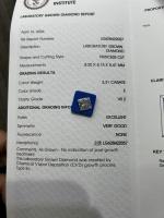 China 3.32CT F VS1 EX VG CVD Princess Lab Diamond IGI Certificated LG628422058 for sale
