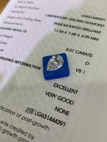China Pear Cut CVD Man Made Diamonds 3.01 Clarity D Color OEM ODM for sale