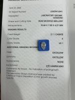 China 2.11CT E VS1 2EX CVD Pear Cut Lab Diamond IGI Certificated LG629416941 for sale